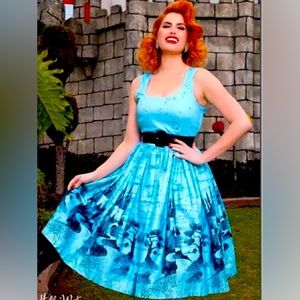 Pinup Couture | Dresses | Pinup Couture Aurora Dress In Blue Castle Disney Dress Shoppe Pinup ...